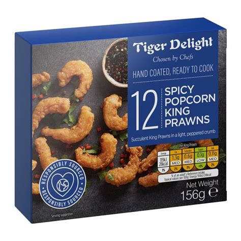 Tiger Delight 12 Spicy Popcorn King Prawns Ocado