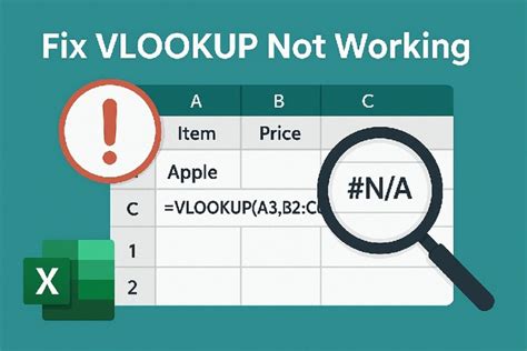 Why Is My VLOOKUP Not Working In Excel Google Sheets How To Fix