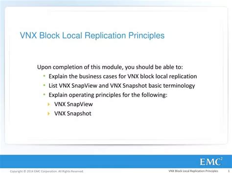 Ppt Vnx Block Local Replication Principles Powerpoint Presentation