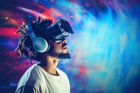 Premium Photo Headset Man Technology