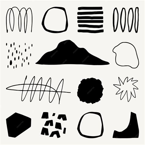 Free Vector Black And White Design Elements