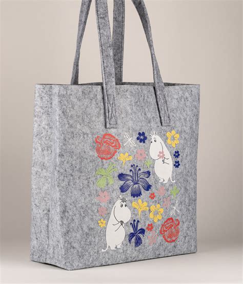 Moomin Tote Bag Flowers 40x40 Cm Muurla