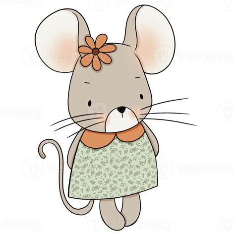 Cute Mouse Cartoon Design Character 9366795 Png