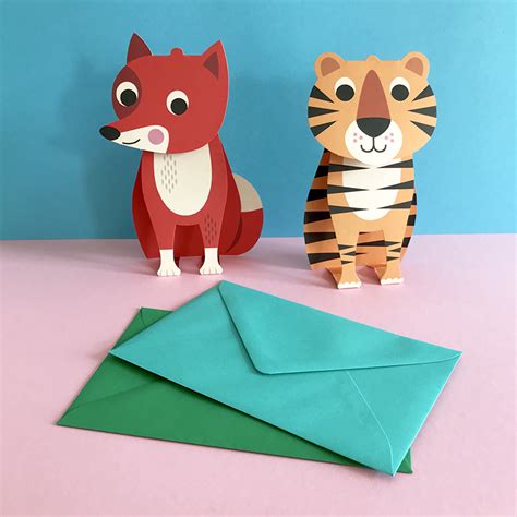 입체카드 여우호랑이 생일카드축하카드