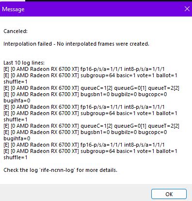 Interpolation Failed Issue N Mkrad Flowframes GitHub
