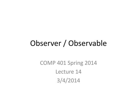 Ppt Observer Observable Powerpoint Presentation Free Download Id