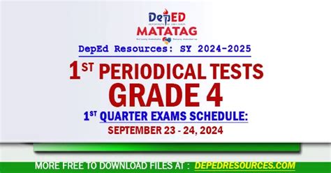 Grade 4 Matatag PT Q1 Archives DepEd Resources