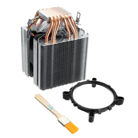 Dc V Heat Pipe Computer Cpu Fan Cooler Ultra Quiet Heat Sink Alexnld