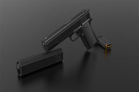 Pistol Gun 3d Guns Unity Asset Store