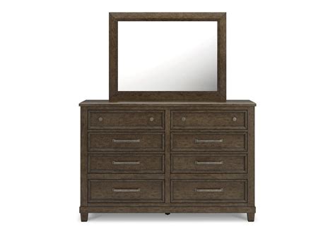Hillcott King Upholstered Bed With Mirrored Dresser And Chest