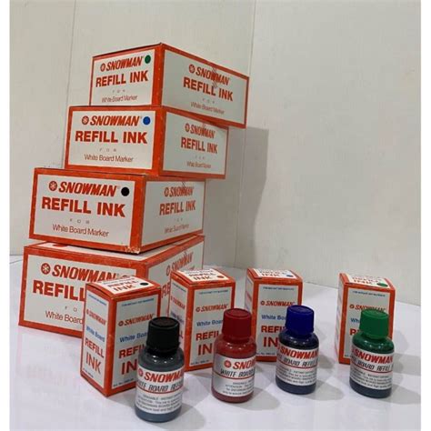 Jual Refill Spidol Whiteboard Snowman Bg 12isi Ulang Spidoltinta