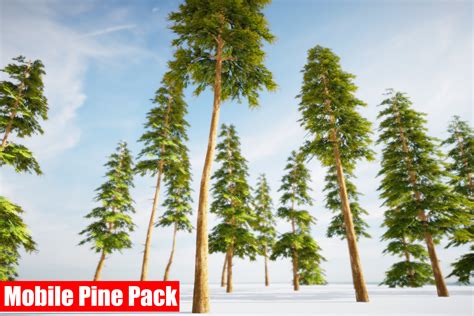 Mobile Pine Pack 3d Trees Unity Asset Store