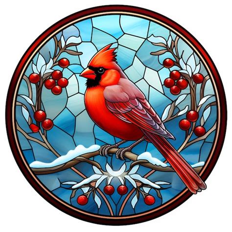 Showcasing Circular Stained Glass Premium Ai Generated Image