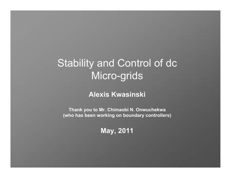 Dc Microgrids Control