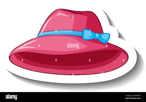 Pink Vintage Bucket Hat Sticker Illustration Stock Vector Image And Art