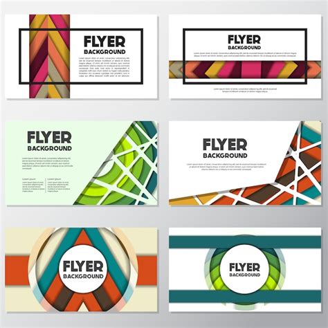 Free Vector Rectangle Flyer Design