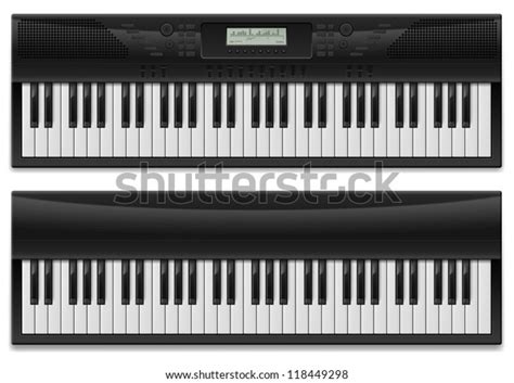 Two Realistic Synthesizer Illustration Designer On Stock Vector