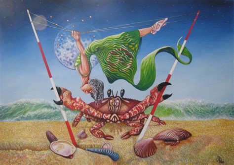 Sternzeichen Krebs Von Peter Wall 2002 Malerei Acryl Auf Leinwand