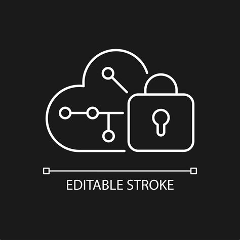 Cloud Encryption White Linear Icon For Dark Theme 2969620 Vector Art At Vecteezy