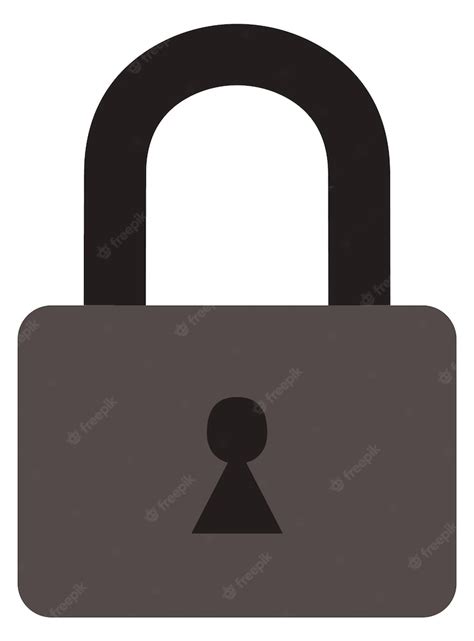 Premium Vector Lock Icon Padlock With Keyhole Privacy Symbol