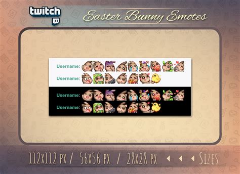 Easter Twitch Emotes Twitch Sub Emote Badge Rabbit Bunny Instant