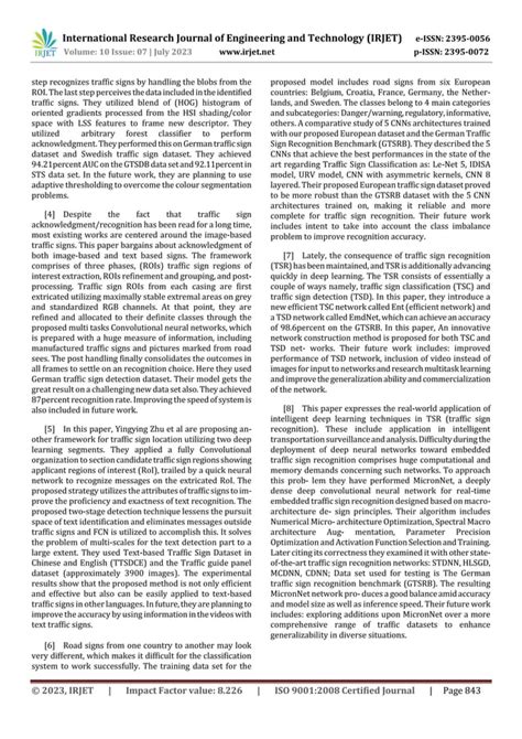 Traffic Sign Recognition And Detection Using Svm And Cnn Pdf