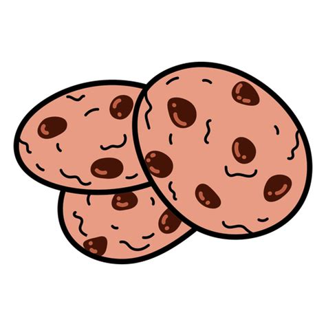 Chocolate Chips Cookies Color Stroke Png And Svg Design For T Shirts