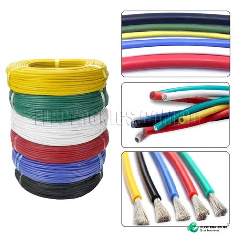 Heat Resistant Soft Silicone Battery Wire 16 Awg 1 Meter Random Color