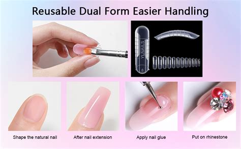 Etyjo Poly Nail Gel Set 8 Colors Poly Nail Extension Gel Kit Clear