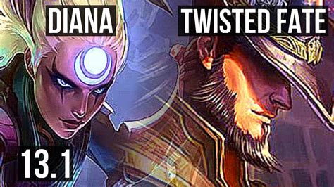 Diana Vs Twisted Fate Mid M Mastery Dominating Kr