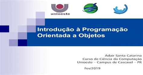 Pdf Introdução à Programação Orientada A Objetosadair Ed Notas De