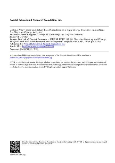 Pdf Linking Proxy Based And Datum Based Shorelines On A High Energy Coastline Implications