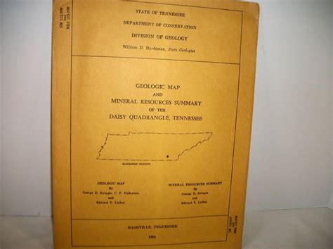 1964 Geologic Map And Mineral Resources Summary Daisy Quadrangle