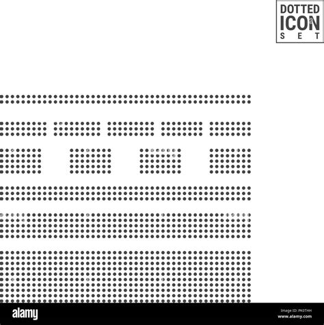 solid and dashed lines dot pattern icon dotted lines icon isolated on