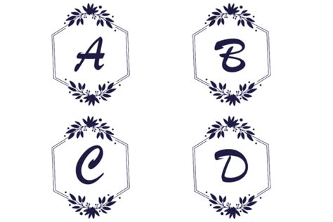 Set Design Monogram Font Graphic By Maodesignku · Creative Fabrica