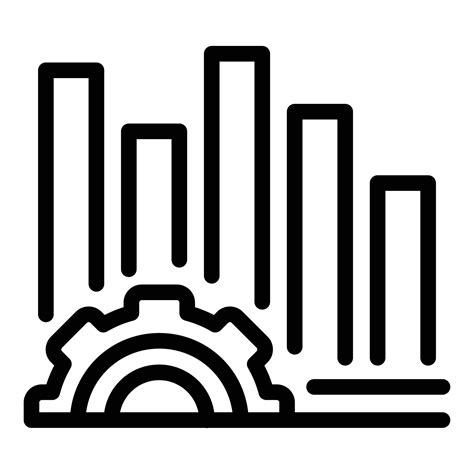 Gear Graph Icon Outline Vector Work Process 24240429 Vector Art At Vecteezy