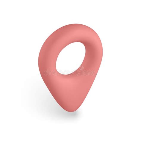 D Red Pin Point Marker With Shadow Location Icon On Map Stock Vector Illustration Of Rounded