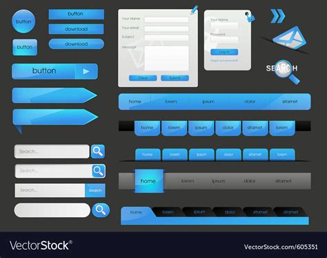 web design elements royalty free vector image vectorstock