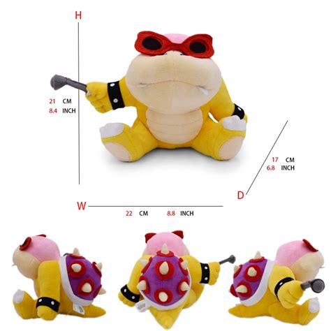 Super Mario Bros Plush Toys Wonder Bowser Jr Meowser Lemmy Iggy Bowser