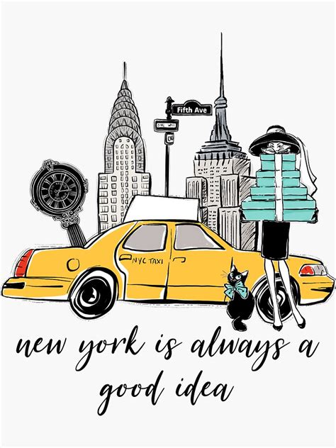 New York Girl Sticker For Sale By Alexaferragamo Redbubble