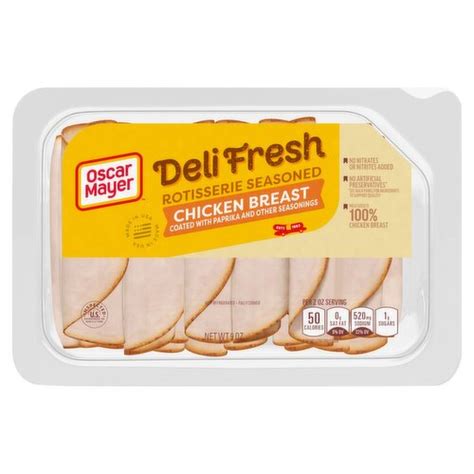 Oscar Mayer Deli Fresh Rotisserie Seasoned Chicken Breast 9 Oz Shoprite