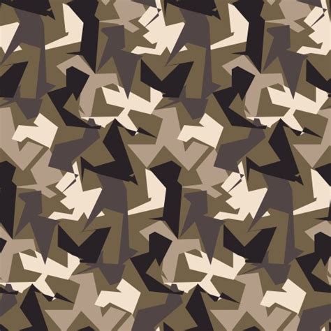 Geometric Camouflage Striped Seamless Pattern Vector Image