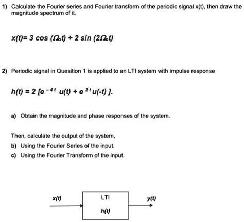Solved Texts Signals And Systems Questions Please With Explanation
