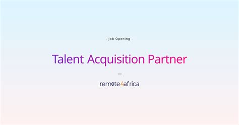 Remote Talent Acquisition Partner Job At Logistics Transport Company