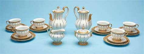 Meissen Porcelain Demi Tasse Set With Gilding Meissen Ceramics