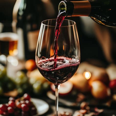 Pouring Red Wine Into A Glass Premium Ai Generated Image