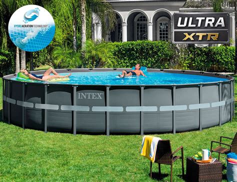 Каркасный бассейн 26340 Intex Ultra XTR Frame Pool 732х132см + песочный ...