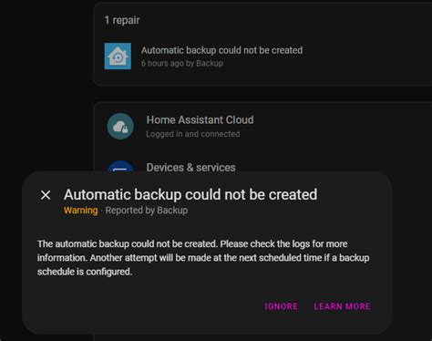 Haos Incorrect Message Error No Backup Incorrect Home Assistant Os Home Assistant Community