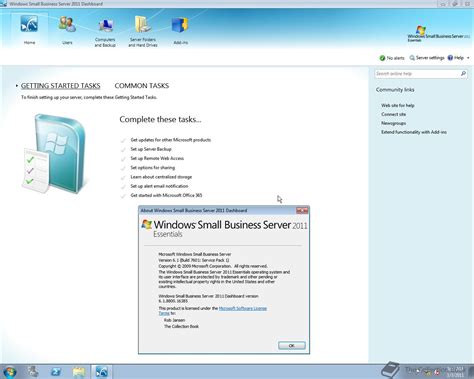 Microsoft Windows Small Business Server 2011 Essentials 6 1 8800 16385 The Collection Book