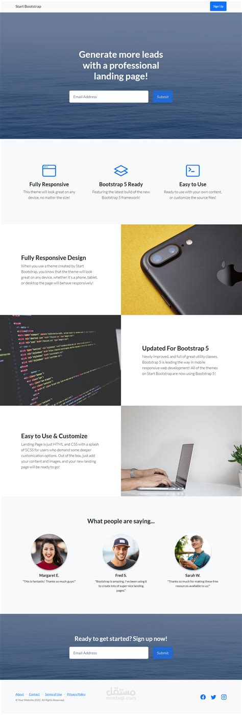 simple bootstrap design مستقل